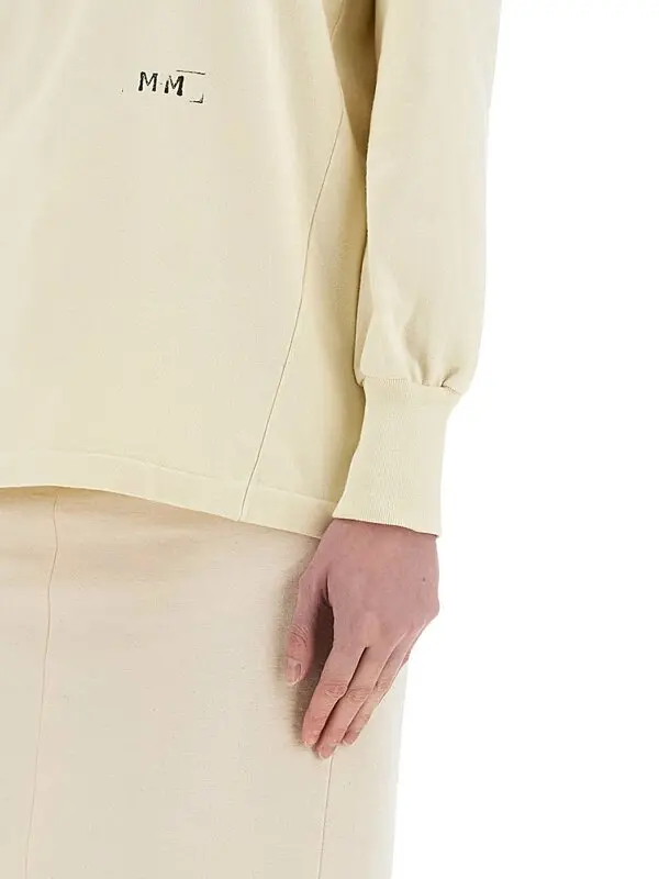 MAISON MARGIELA Printed Polo Shirt - Cream