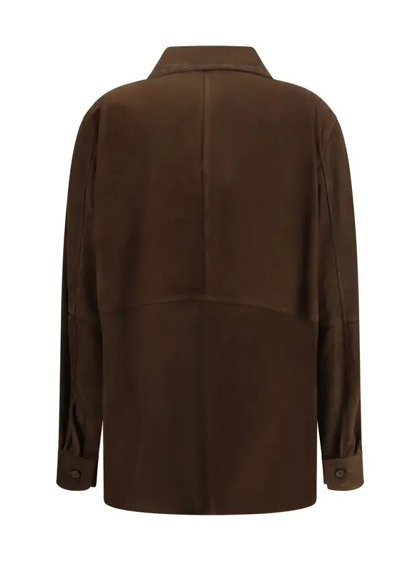 TOTEME Suede Shirt Jacket - Brown