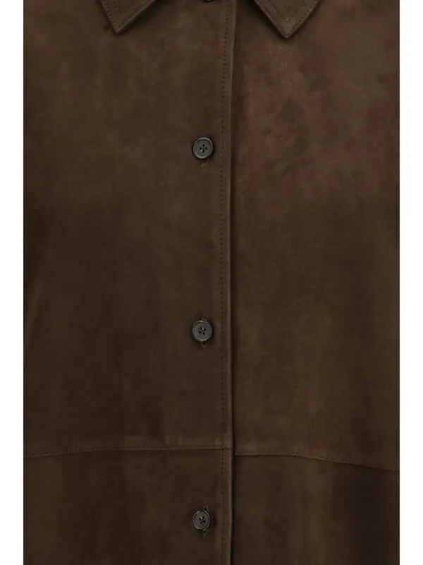 TOTEME Suede Shirt Jacket - Brown