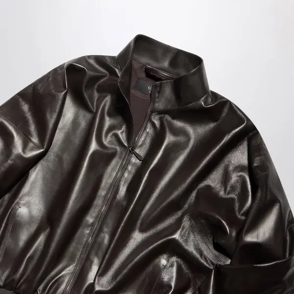 Gucci Soft Nappa Leather Bomber Jacket - Brown