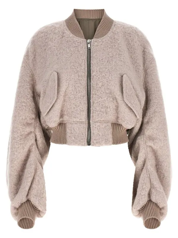 Rick Owens Secchia Cropped Flight' Bomber Jacket - Pink