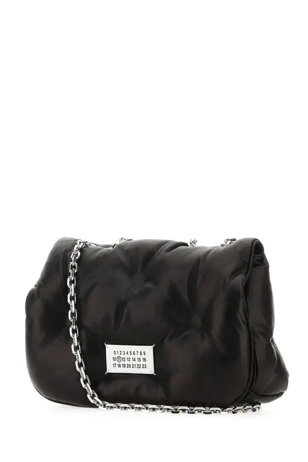 MAISON MARGIELA Nappa Leather Medium Glam Slam Shoulder Bag - Black