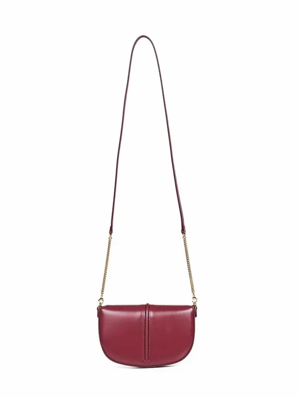 Fendi Burgundy Fendigraphy Wallet On Chain Wallet - Multicolor