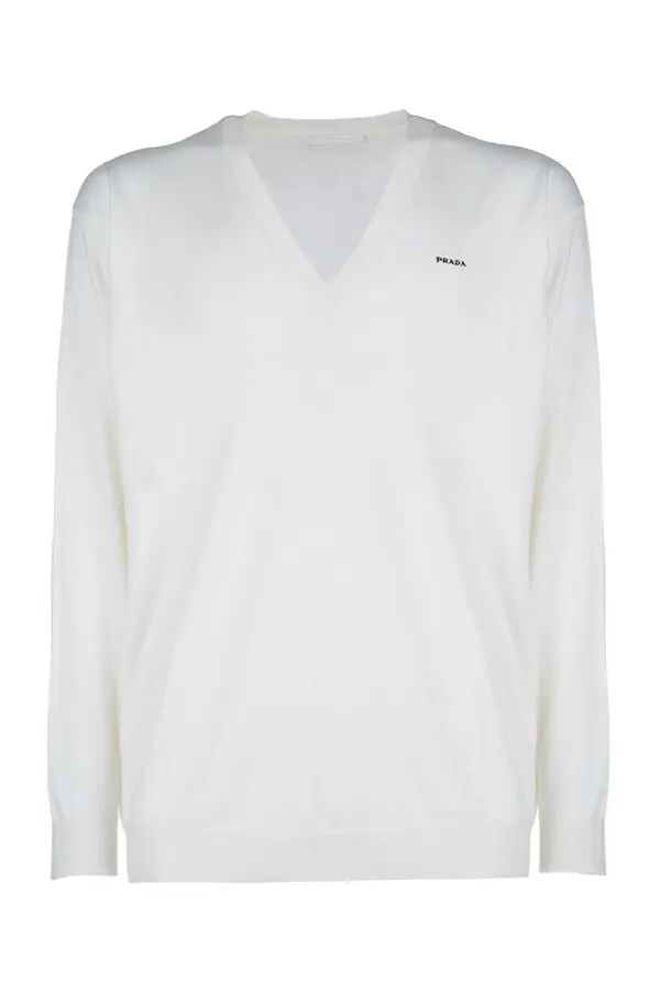 Prada V-neck Long Sleeve Knitwear