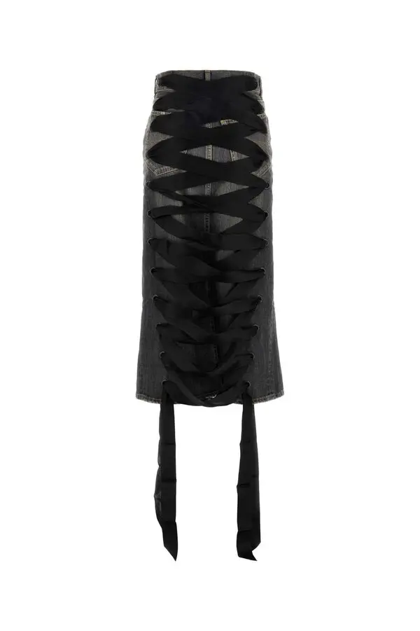 Balenciaga Denim Skirt - Black