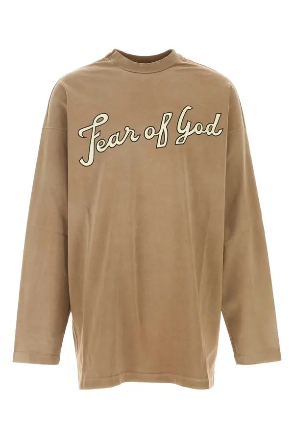 Fear Of God Biscuit Cotton Oversize T-shirt - Brown