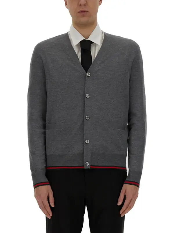 Gucci Web Pattern Cardigan - Blue