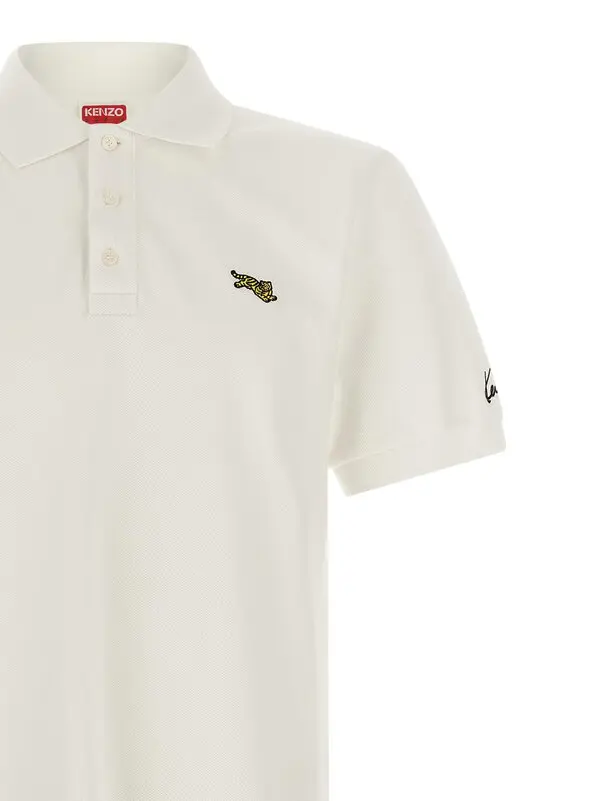 Kenzo Happy Tiger' Polo Shirt - White