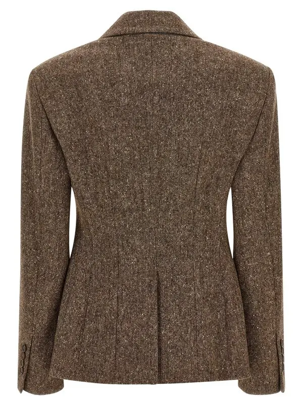 Brunello Cucinelli Donegal Wool Double-breasted Blazer