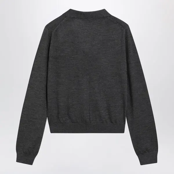 Miu Miu Virgin Wool Cardigan - Gray