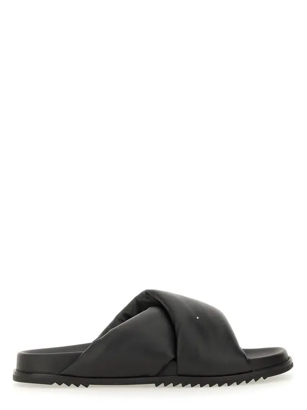 Rick Owens Leather Slide Sandals