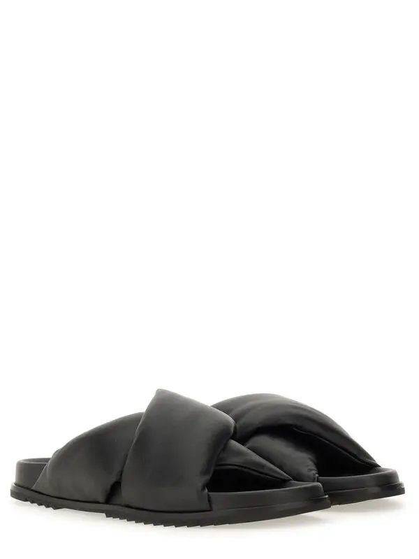 Rick Owens Leather Slide Sandals