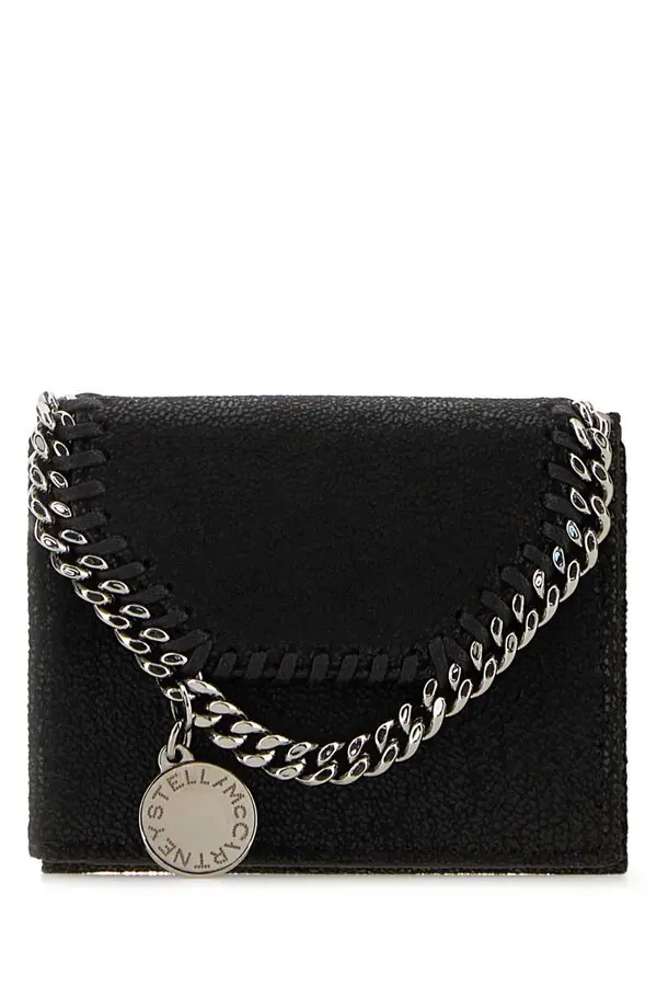 Stella McCartney Shaggy Deer Falabella Wallet - Black