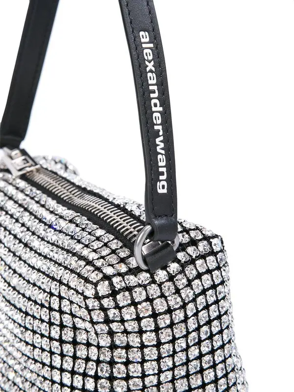 Alexander Wang Heiress Medium Pouch In Crystal Mesh