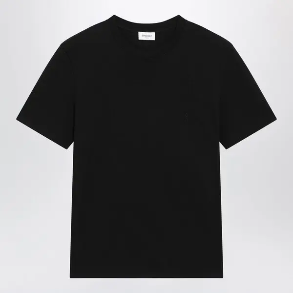 Saint Laurent Cassandre T-shirt In Cotton - Black