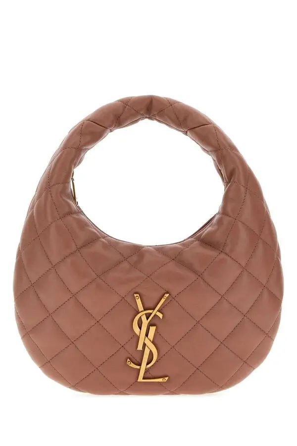 Saint Laurent Antiqued Nappa Leather Icarino Shoulder Bag - Pink