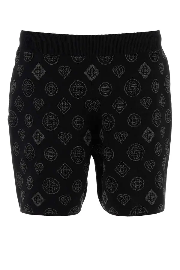 Casablanca Embroidered Stretch Jacquard Bermuda Shorts - Multicolor