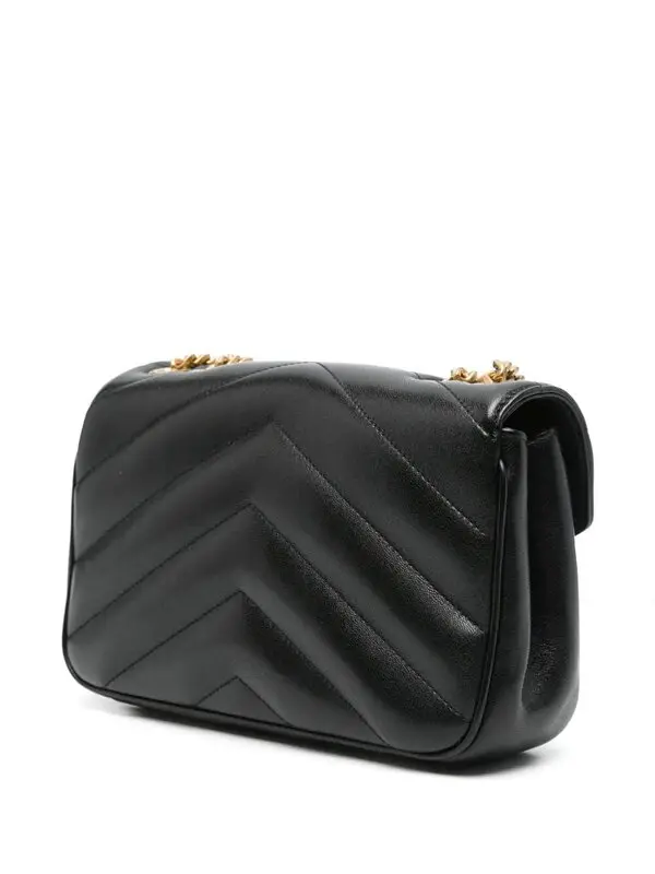 Saint Laurent Loulou Small Bag In Matelassé Lambskin - Black