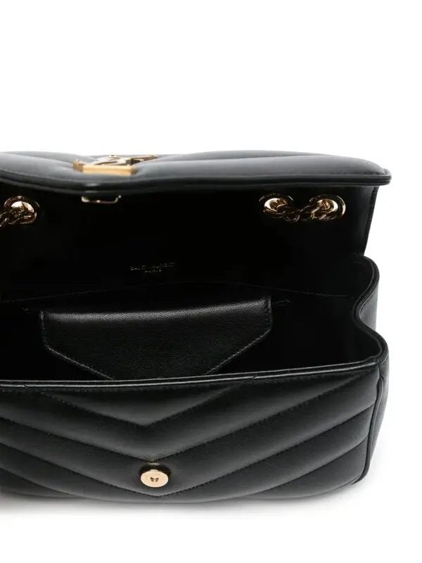 Saint Laurent Loulou Small Bag In Matelassé Lambskin - Black