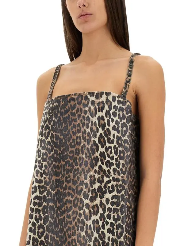GANNI Animal Pattern Dress