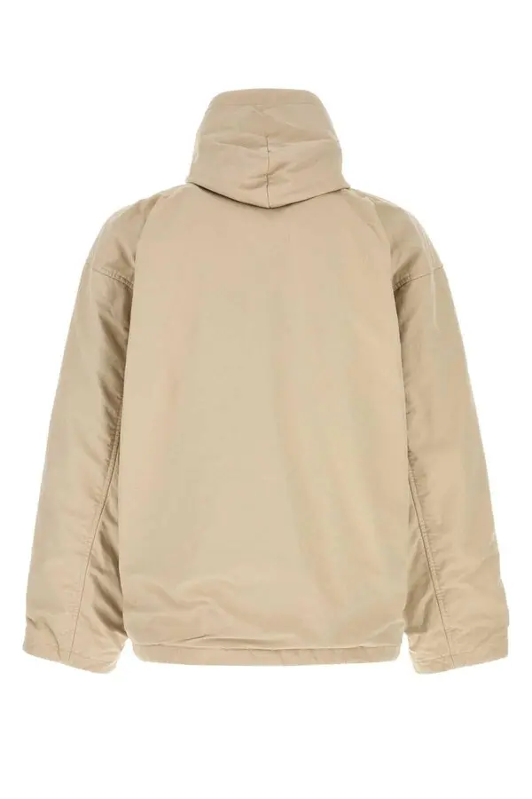 Balenciaga Cotton Blend Oversize Padded Jacket - Brown