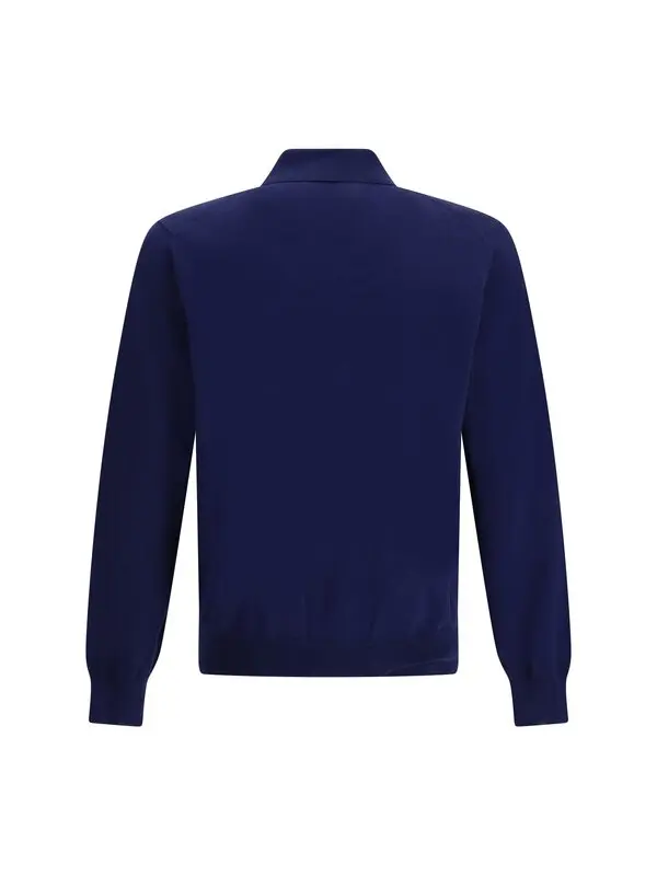 TOM FORD Long-sleeved Polo - Blue