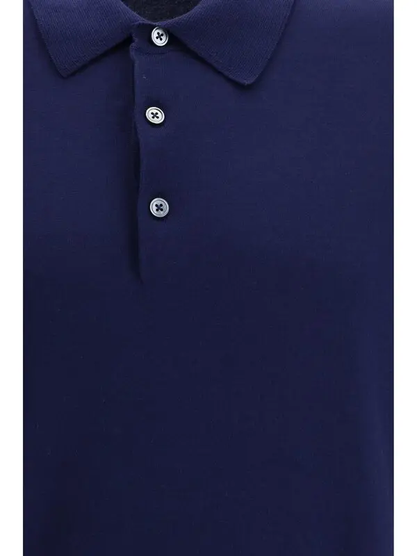 TOM FORD Long-sleeved Polo - Blue