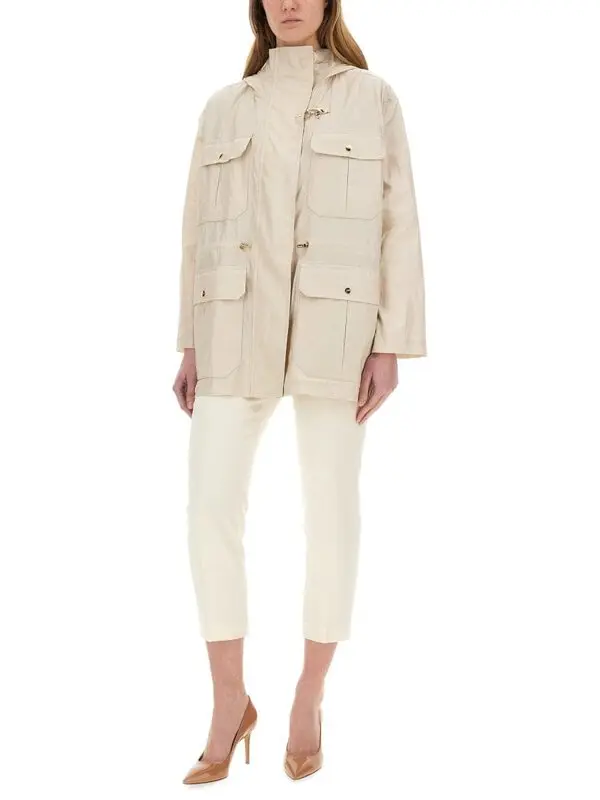 FAY Linen And Cotton Canvas Parka
