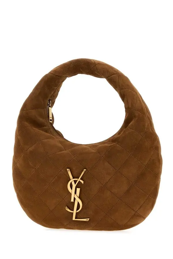 Saint Laurent Suede Icarino Shoulder Bag - Brown