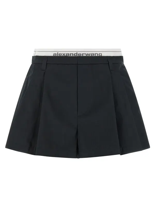Alexander Wang Logo Band Tailored Shorts - Black