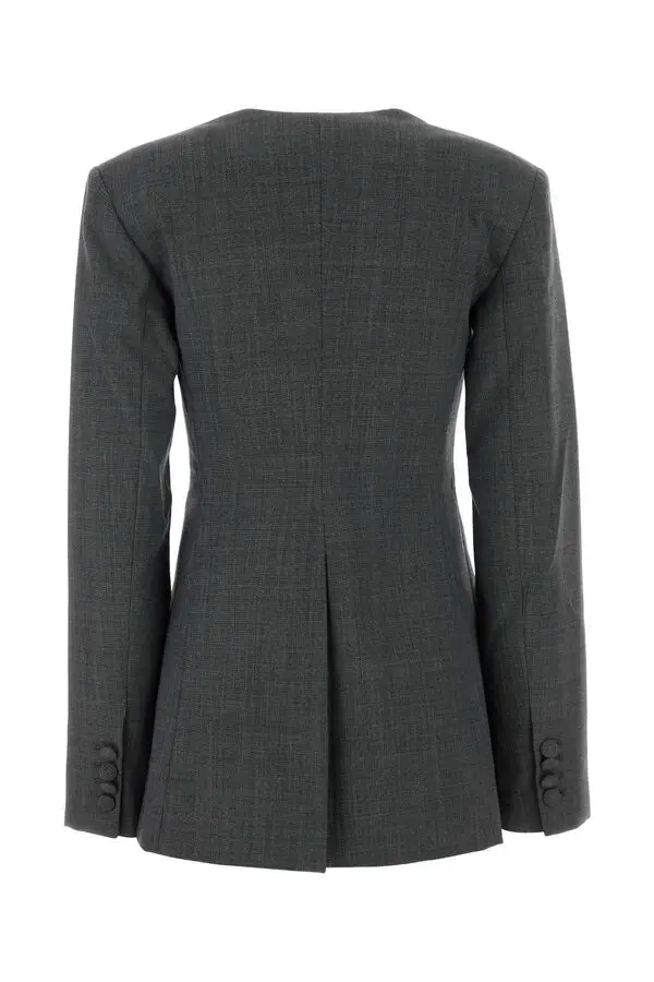 GANNI Grey Twill Blazer