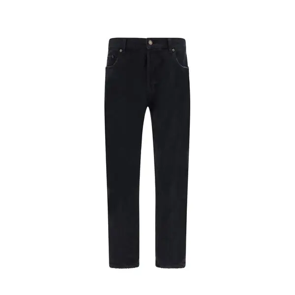 Saint Laurent Relaxed Straight Jeans - Black