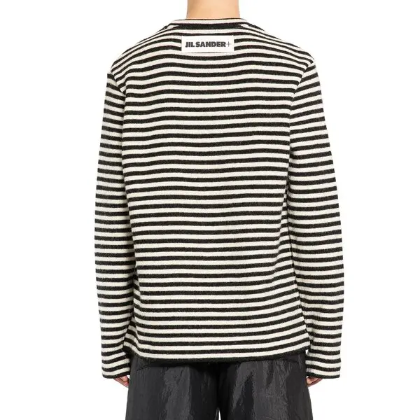 JIL SANDER Striped Wool Compact Jersey T-shirt
