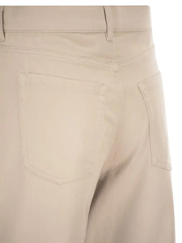 Max Mara Emily Bull Stretch Trousers - Cream