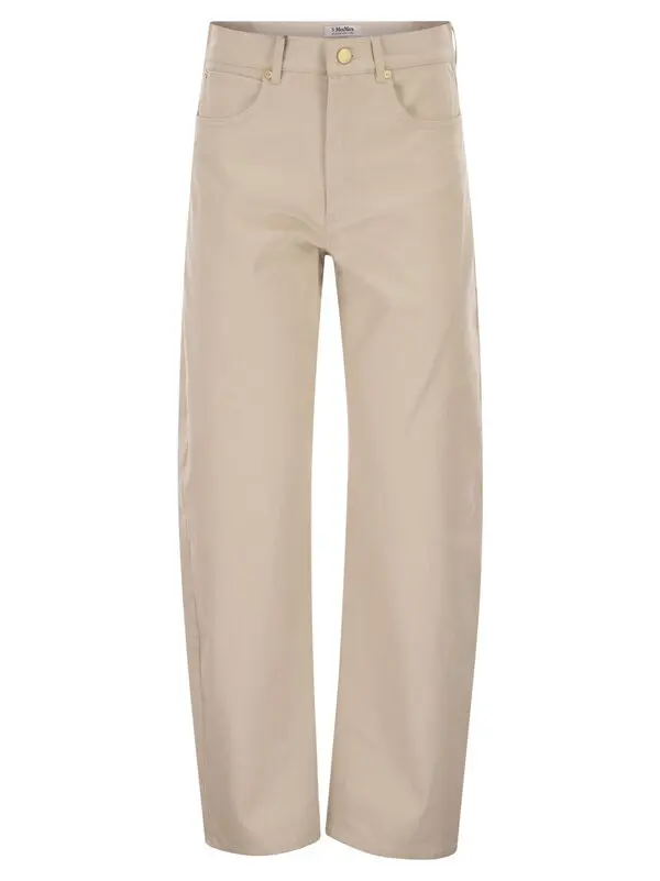 Max Mara Emily Bull Stretch Trousers - Cream