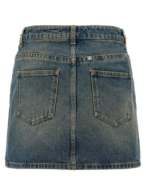 Givenchy Denim Mini Skirt - Blue