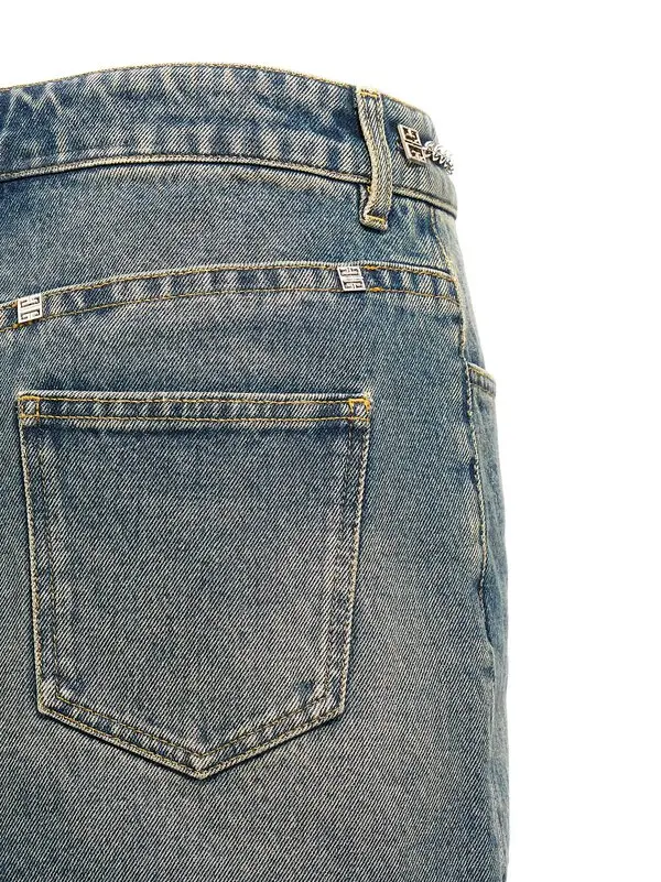 Givenchy Denim Mini Skirt - Blue