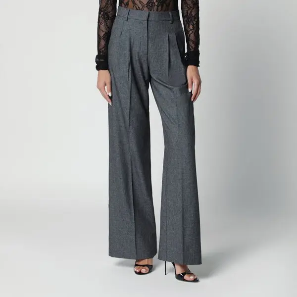 Andamane Tailored Wide-leg Trousers - Gray