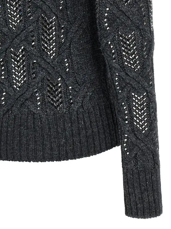 ERMANO SCERVINO Ermanno Scervino Crystal Braid Sweater