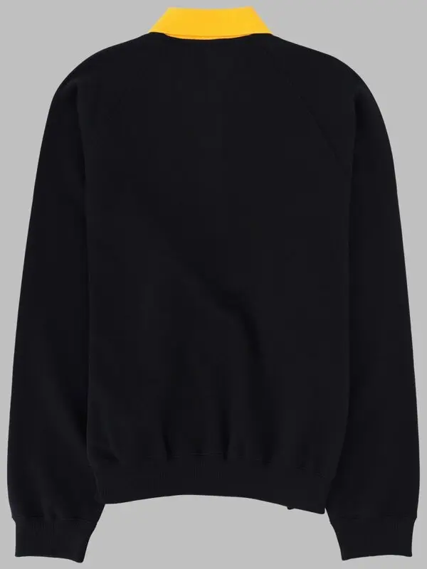 Versace Felpa Con Colletto Polo E Logo