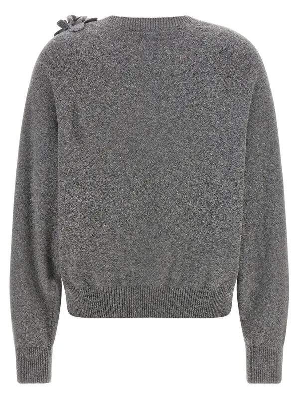Alberta Ferretti Embroidered Flower Sweater