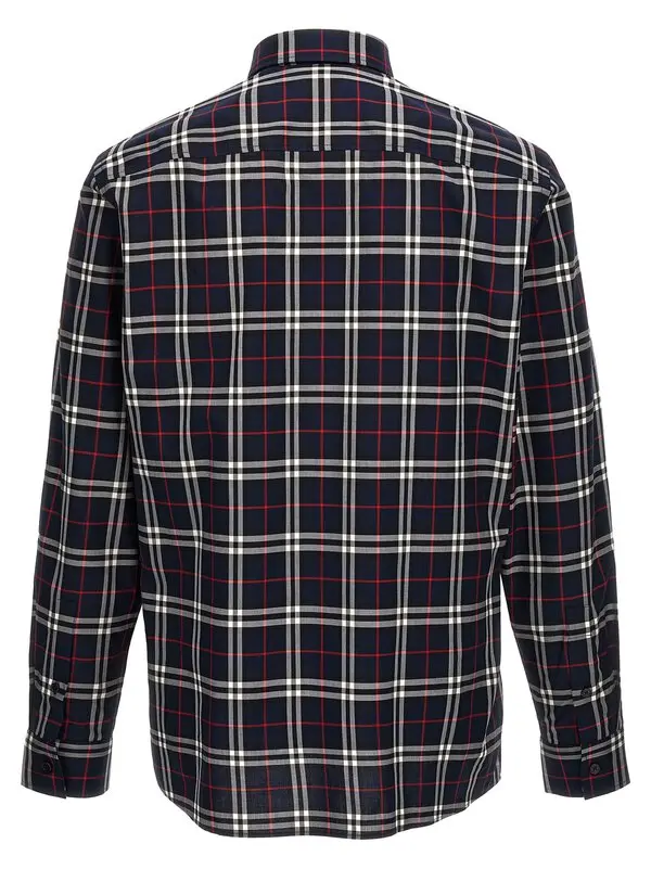 Burberry Check Shirt - Blue