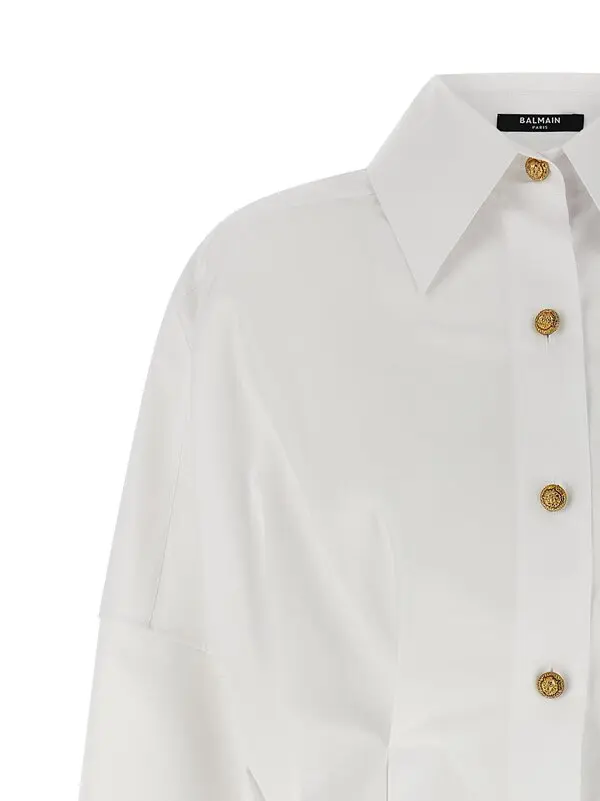 Balmain Cotton Poplin Chemisier Dress