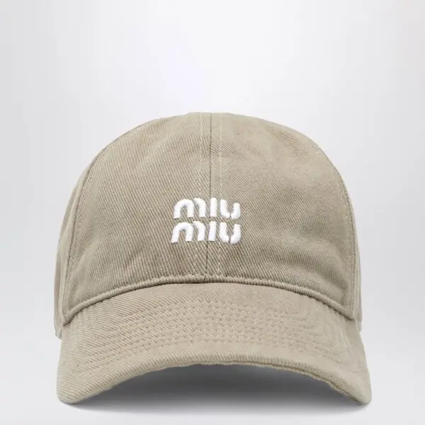 Miu Miu Denim Baseball Cap - Cream