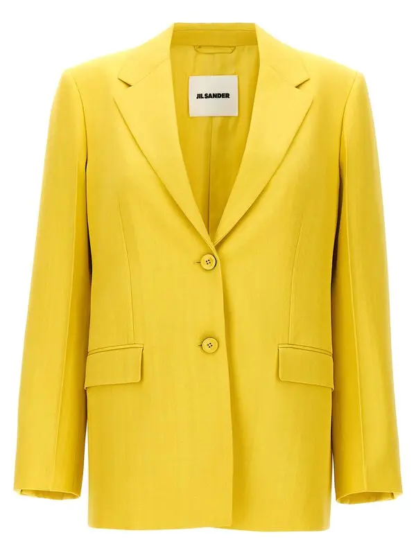 JIL SANDER Single-breasted Blazer - Yellow