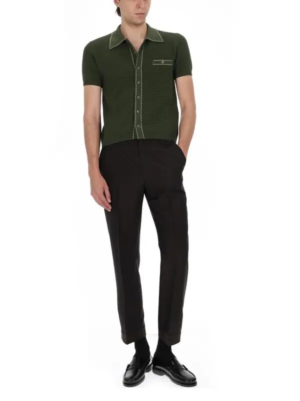 Versace Pantalone In Lana E Mohair