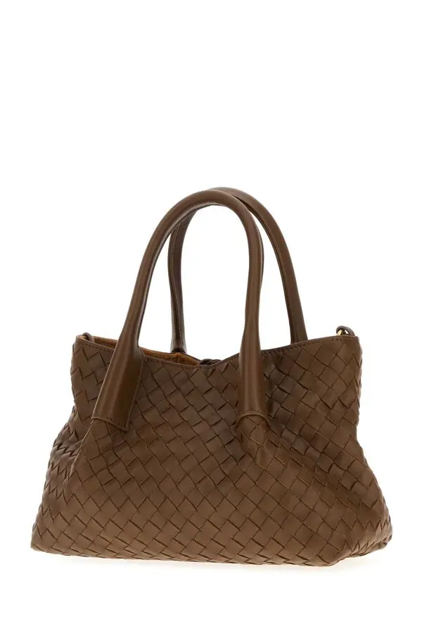 Bottega Veneta Leather Small Pinacoteca Shopping Bag - Brown