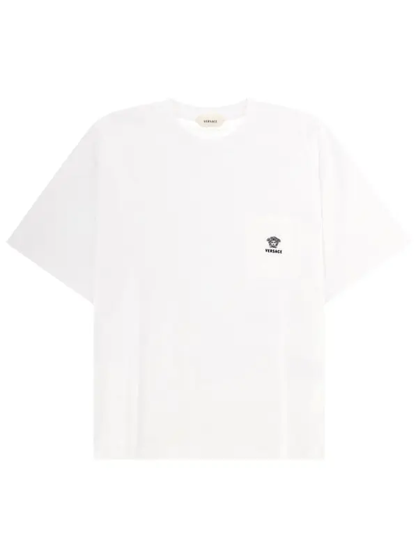 Versace T-shirt Con Taschino E Logo