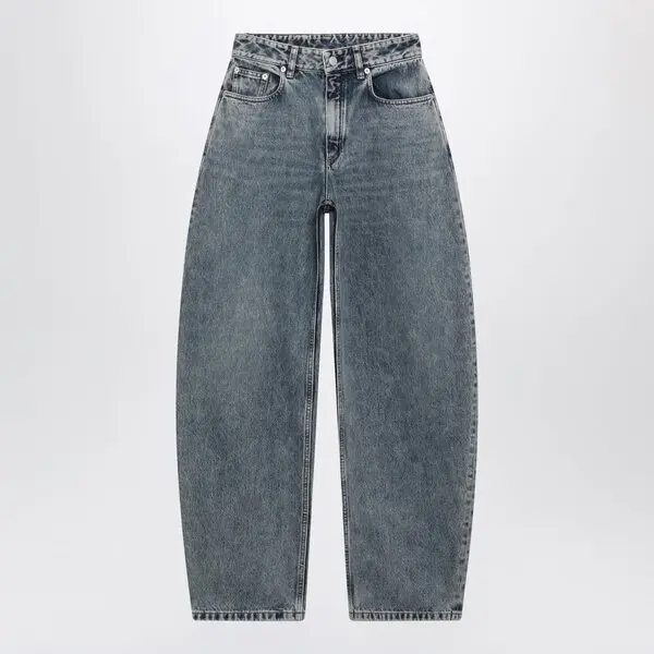 Alaïa Rounded Denim Jeans - Blue