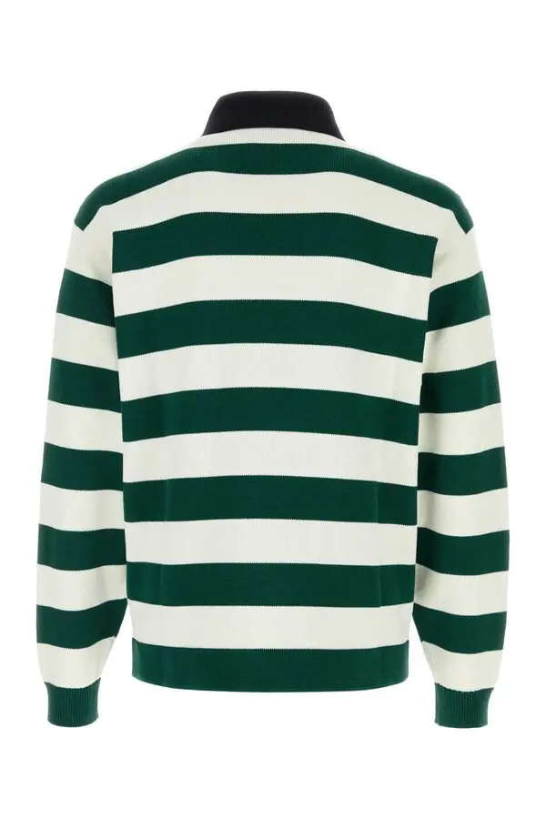 Gucci Embroidered Silk Blend Polo Shirt